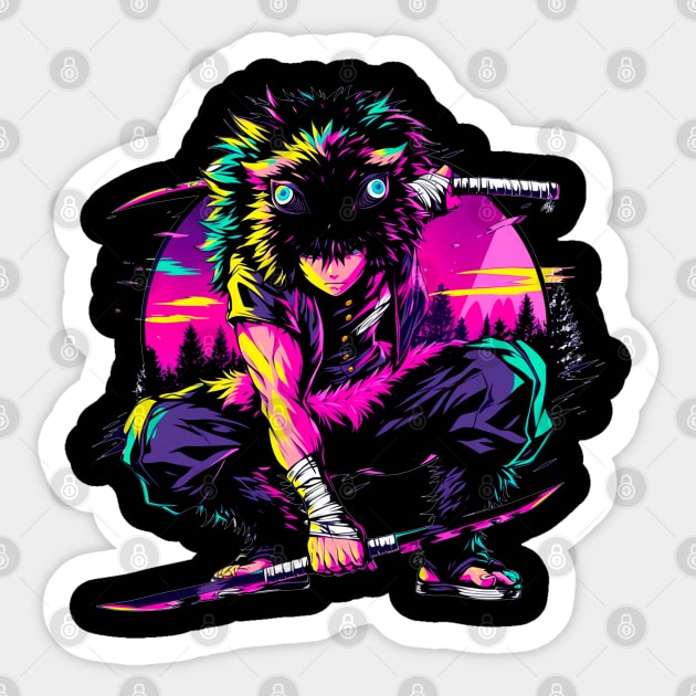 inosuke - demon slayer - Kimetsu No Yaiba - Sticker | TeePublic