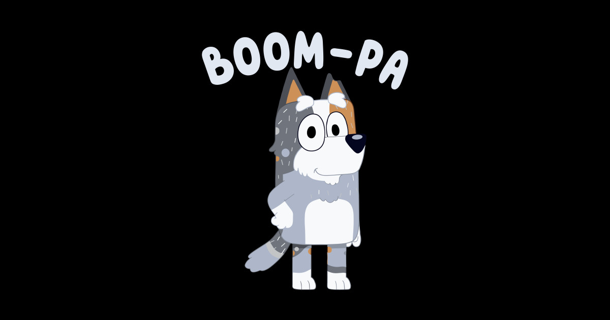 Vintage Boom-pa Boompa Bluey Cartoon - Bluey - Sticker | TeePublic