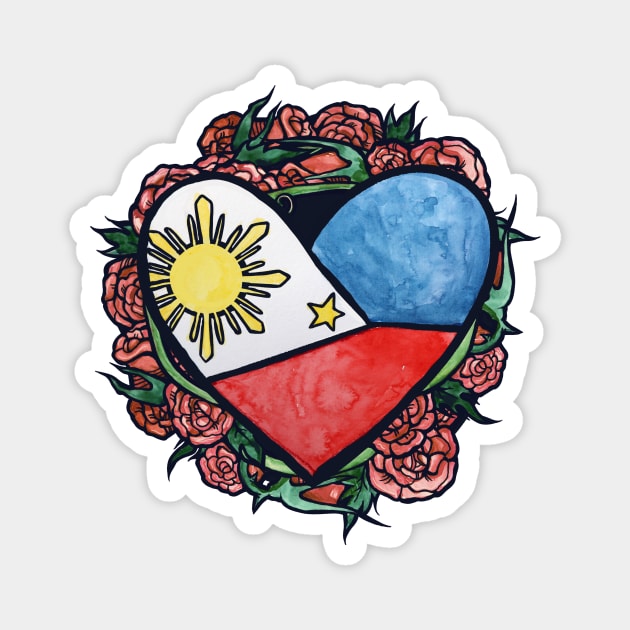 Filipino Flag Heart Pinoy Pride - Filipino - Magnet | TeePublic