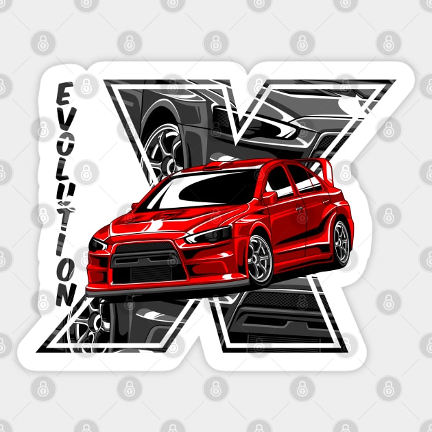 Lancer Evo X - Automotive - Sticker | TeePublic