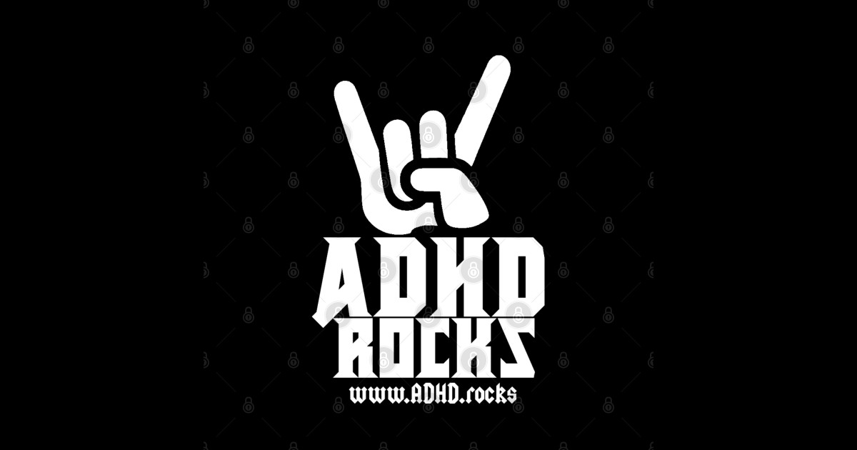 ADHD.rocks new logo - Adhd - Sticker | TeePublic