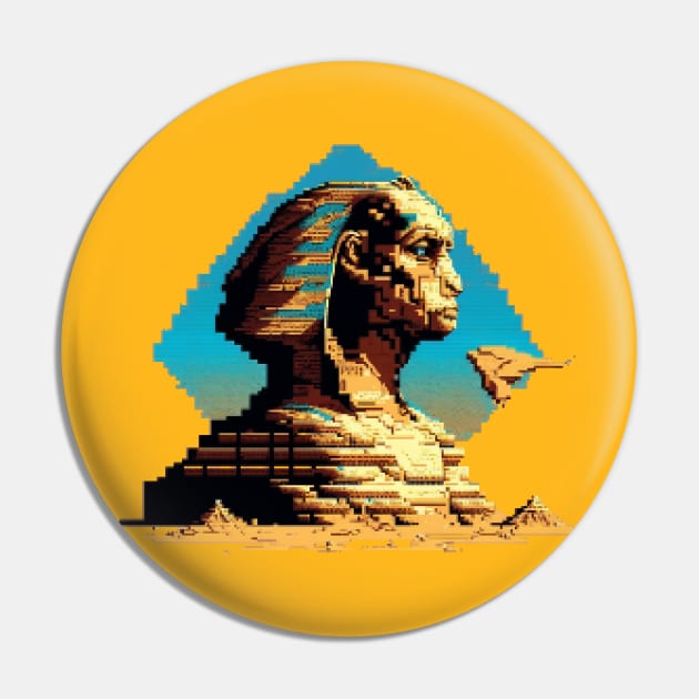 The Great Sphinx Pixel Art - The Great Sphinx - Pin | TeePublic