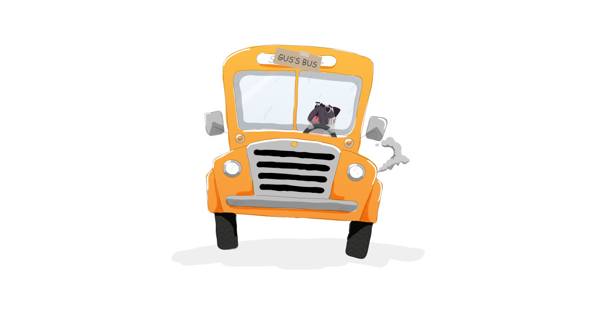 Hop on That Bus, Gus! - Pug - T-Shirt | TeePublic