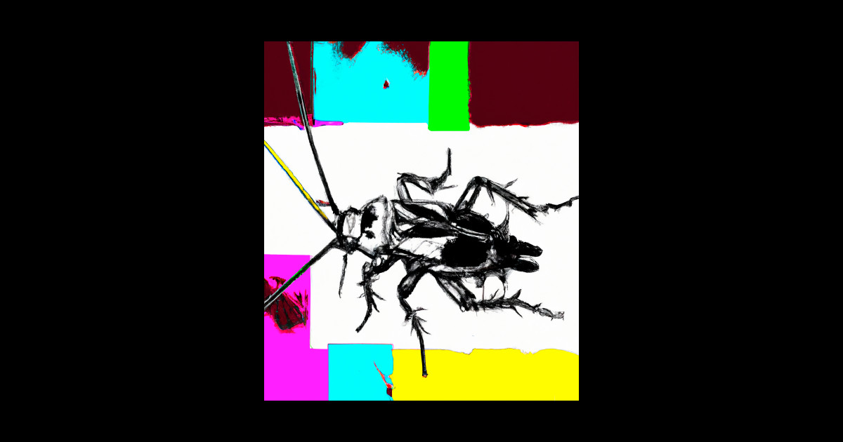 Roachcake - Cockroach Colorful Painting - Sticker | TeePublic