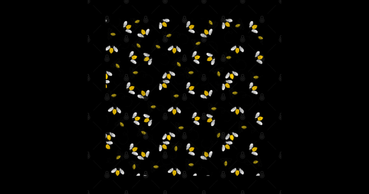 Repeat Bee Pattern - Bee Pattern - Sticker | TeePublic