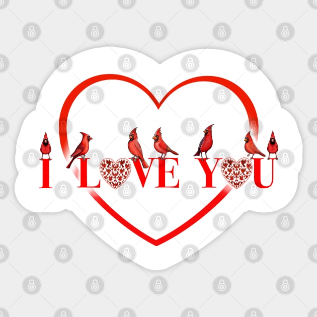 Red Cardinal bird love you - Red Cardinal Red Cardinal Lover Bird ...