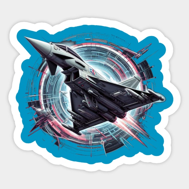 Dynamic Eurofighter Typhoon: Aviation Art - Eurofighter - Sticker ...