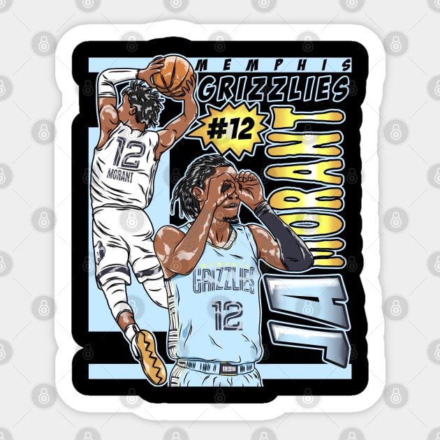 Ja Morant Vintage Cartoon - Ja Morant - Sticker | TeePublic