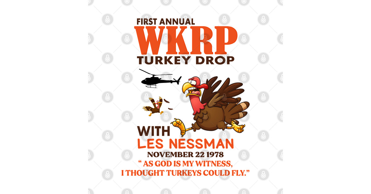 Vintage Wkrp Turkey Drop - Thanksgiving - T-Shirt | TeePublic