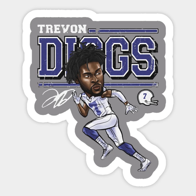 Trevon Diggs Dallas Cartoon - Trevon Diggs - Sticker | TeePublic