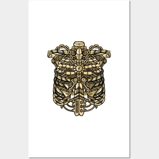 Mechanical Rib Cage Cartoon - Cartoon - Posters and Art Prints | TeePublic