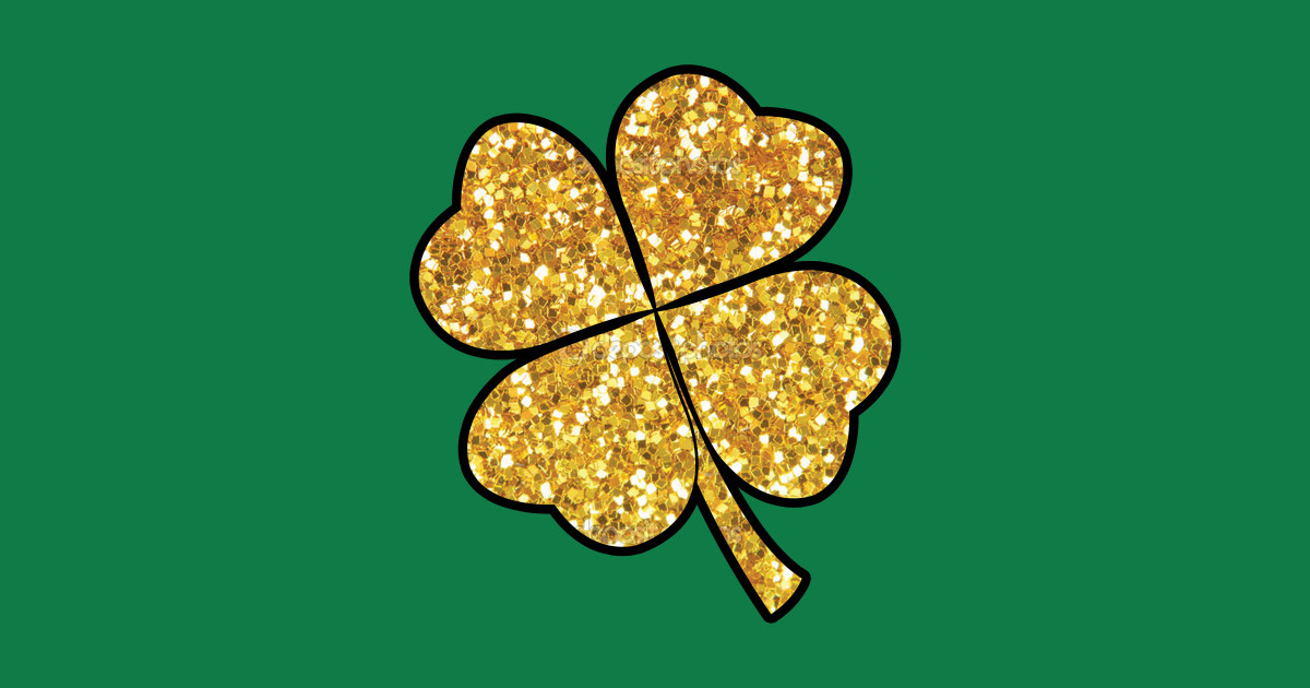 Four Leaf Gold Clover - Clover - Sticker | TeePublic