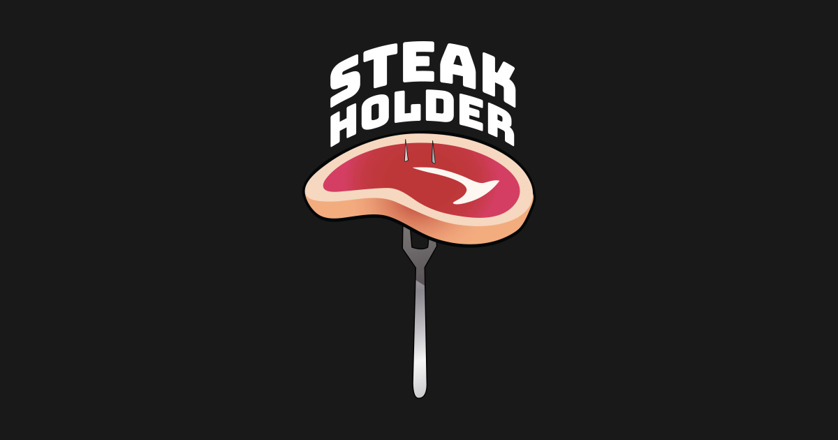 Steak Holder - Steak - Sticker | TeePublic