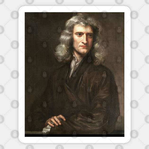 Sir Isaac Newton Portrait Art - Isaac Newton - Sticker | TeePublic