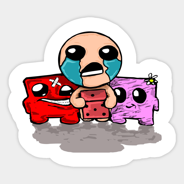 Isaac and the lovers - The Binding Of Isaac - Sticker | TeePublic