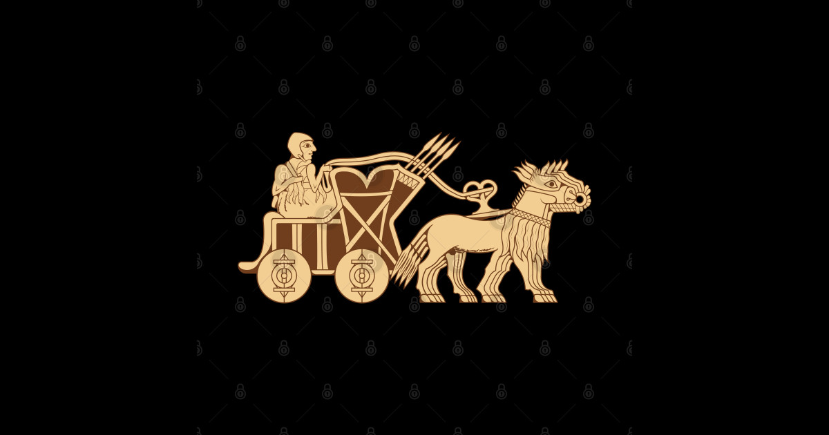 Sumerian horse cart - Enki - Sticker | TeePublic