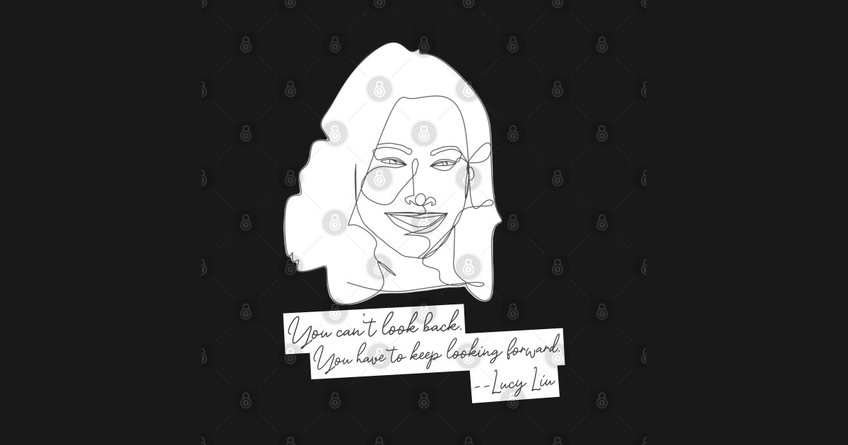 Lucy Liu Line Art - Line Art - T-Shirt | TeePublic