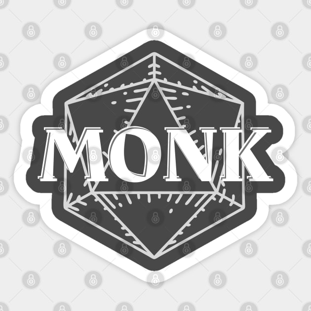 Monk Class DnD D20 Symbol - Dnd Monk - Sticker | TeePublic