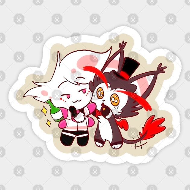 Cute Angel Dust - Huskerdust - Sticker | TeePublic