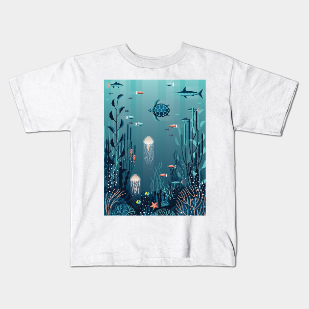 Marine Life - Ocean - Kids T-Shirt | TeePublic