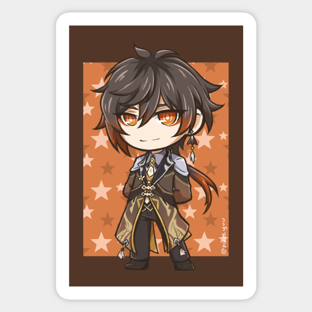 Chibi Zhongli - Genshin Impact - Sticker | TeePublic