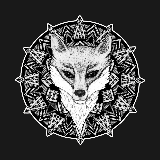 Fox Mandala - Fox - T-Shirt | TeePublic