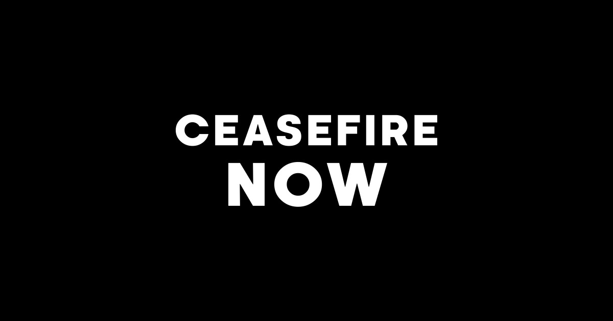 cease fire now - jews say cease fire now - Cease Fire Now - Sticker ...