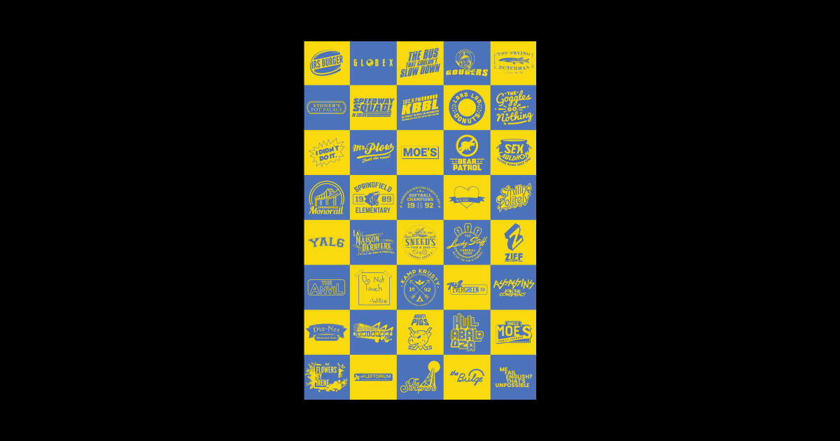 Simpsons Typography - Simpsons - Sticker | TeePublic