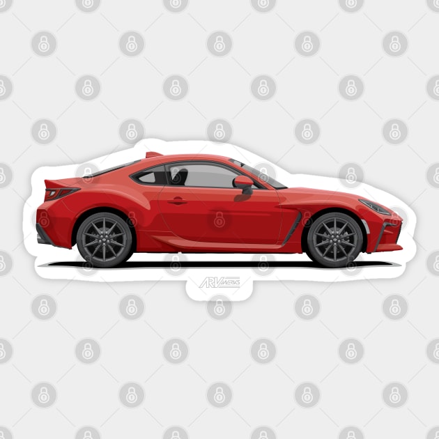 GR86 Red - Gr86 - Sticker | TeePublic