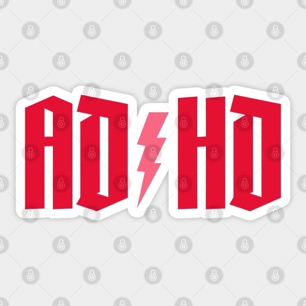 ADHD Typography – Bold and Playful Design - Adhd - Sticker | TeePublic