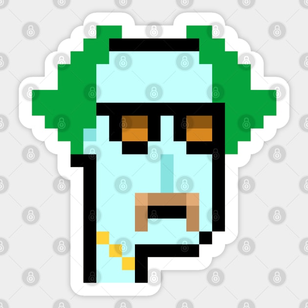 Nft Alien CryptoPunk - Nft Art - Sticker | TeePublic