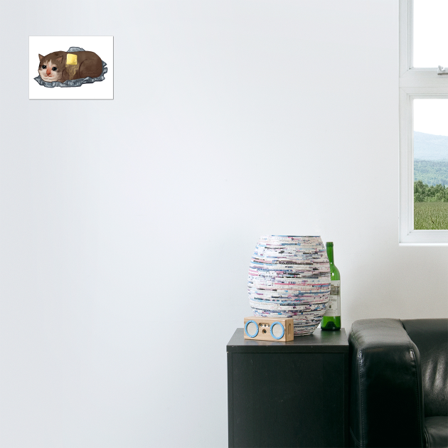 I Am Potato sad cat - Sad Cat - Posters and Art Prints | TeePublic