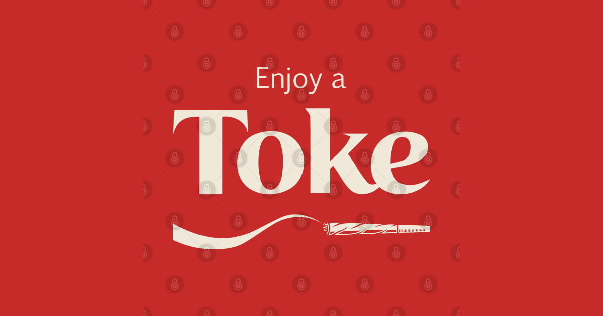 Enjoy a toke funny parody cola brand - Midnight Toke - T-Shirt | TeePublic