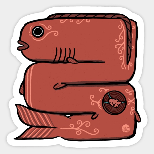 The Ancient Square Fish - Geometric Art - Sticker | TeePublic