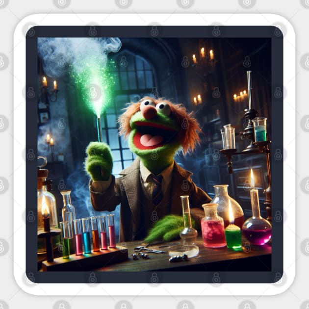 Mad scientist puppet - Puppet - Sticker | TeePublic