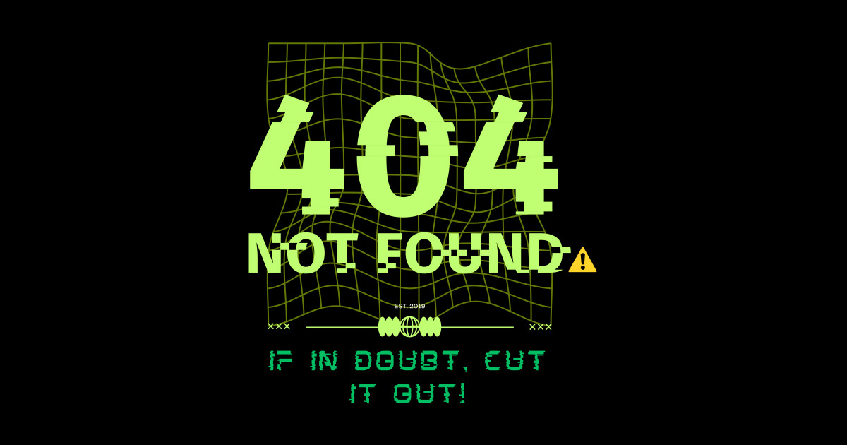 ERROR 440 NOT FOUND - Abstract - Sticker | TeePublic