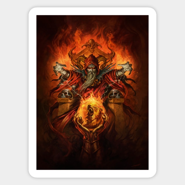 Red Wizard - Merlin - Sticker | TeePublic