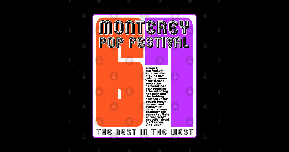 Monterey Pop Festival - Monterey - Sticker | TeePublic