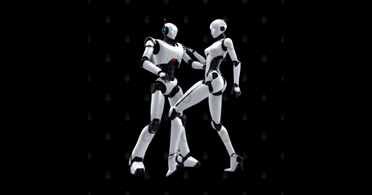 Futuristic Dance Robots Shirt – Techno Sci-Fi Party Vibe - Futuristic ...