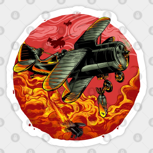 war plane bomber - War - Sticker | TeePublic