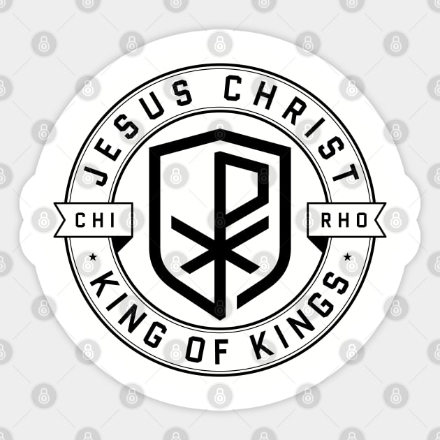 Chi Rho - Black - Christogram - Sticker | TeePublic