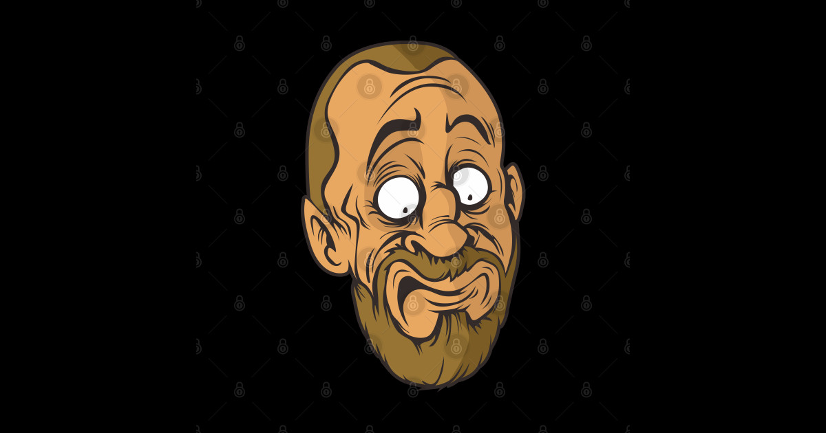 The Oldman Face - Oldman - Sticker | TeePublic