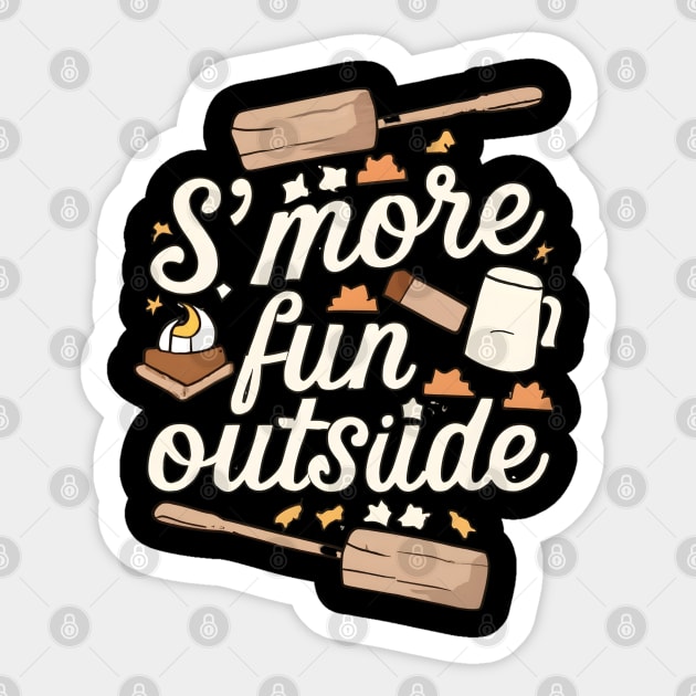 Smores Fun Outside - Smores - Sticker | TeePublic