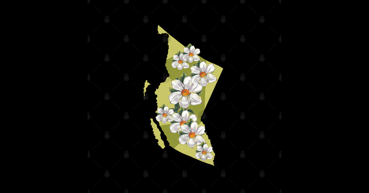 British Columbia - Floral - Sticker | TeePublic