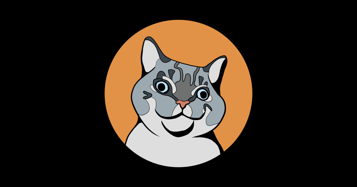 Dopey Cat - Funny Animal Design - Funny Animals - Sticker | TeePublic