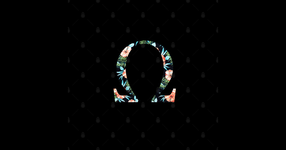 Omega Floral Greek Letter - Floral - Posters and Art Prints | TeePublic