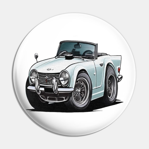 cartoon drawings of triumph tr6 - Triumph Tr6 - Pin | TeePublic