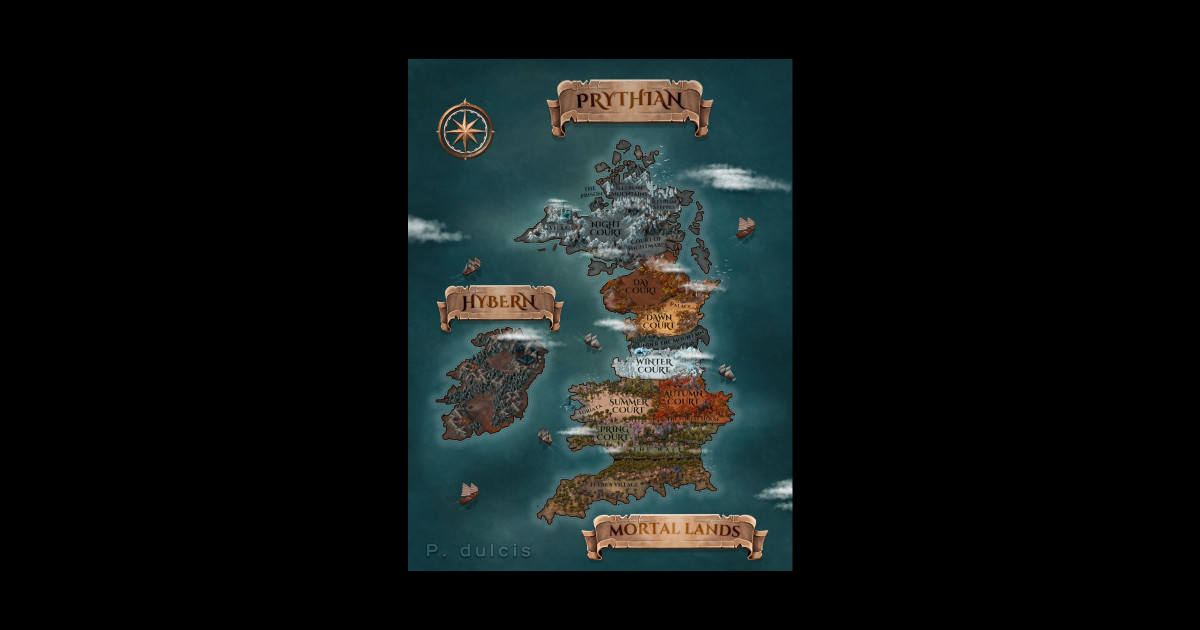 Prythian Map (ACOTAR) - Prythian - Posters and Art Prints | TeePublic