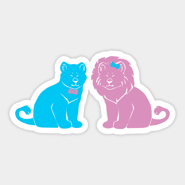 happy trans lions - Transgender - Sticker | TeePublic