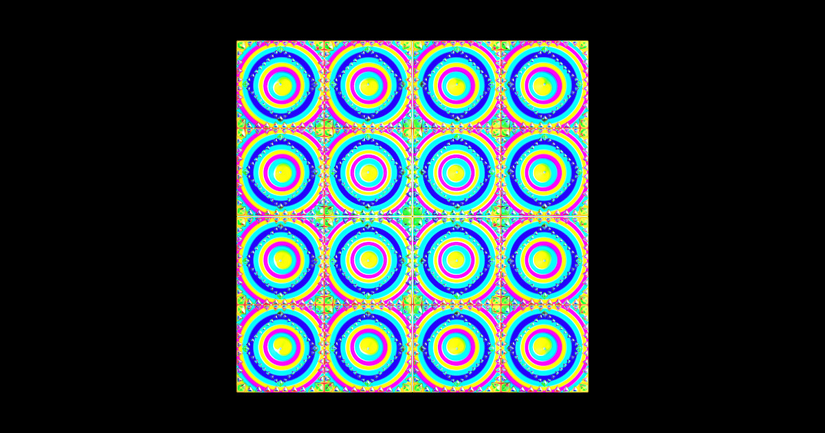 Geometric Colourful Psychedelic ripple pattern - Rainbow - Sticker ...